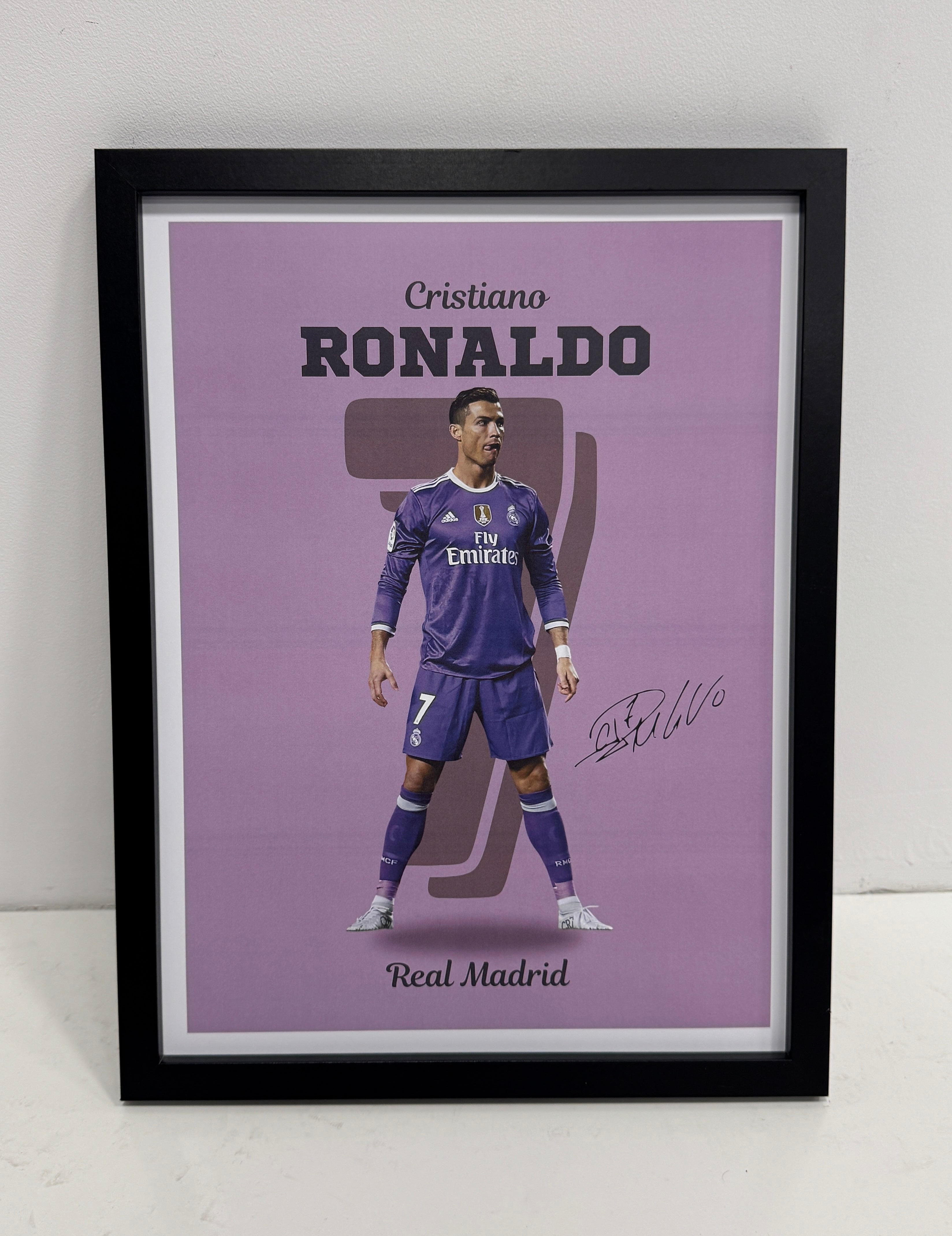 Cristiano Ronaldo - pink kit poster – framedicon